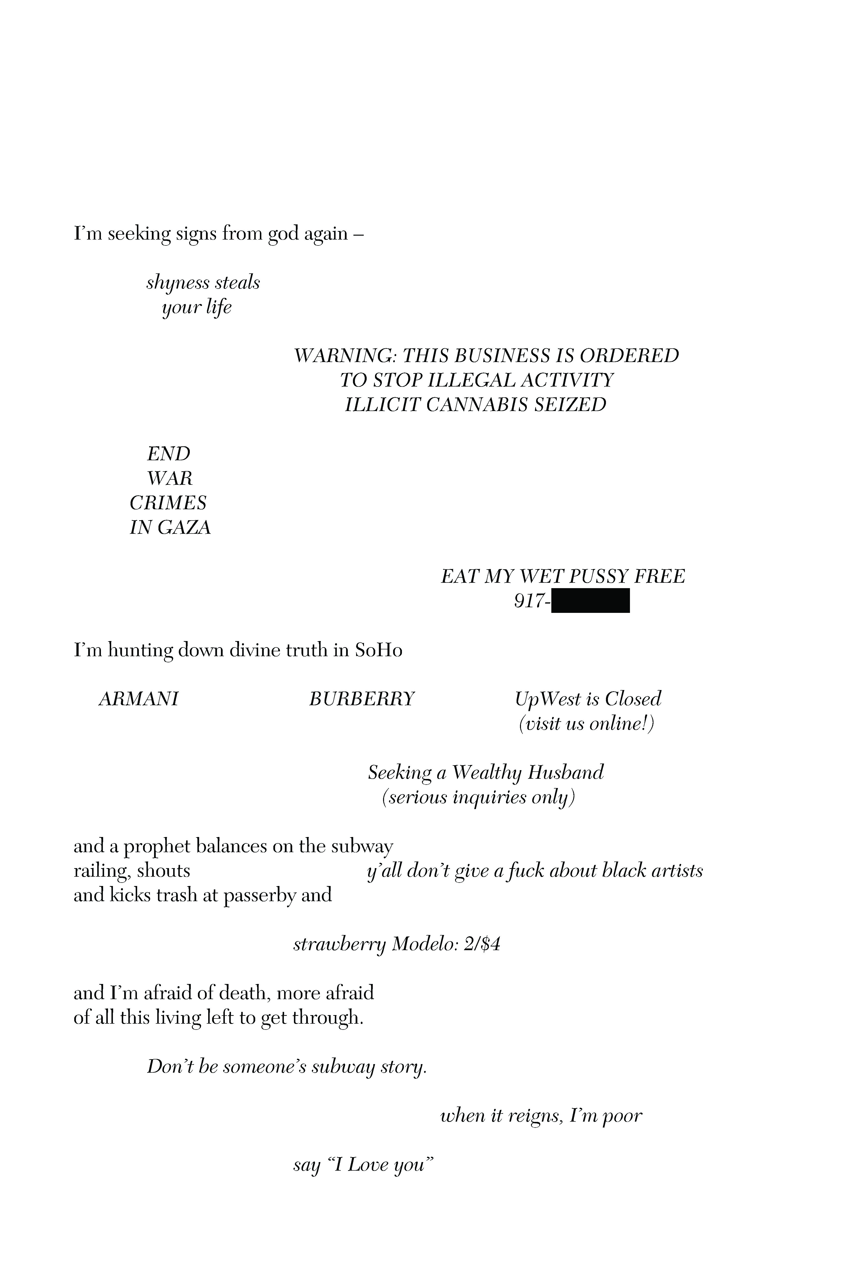 Signs – Union Spring Literary Review